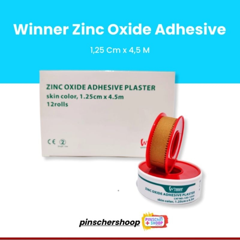 Winner Zinc Oxide Adhesive Plaster 1.25cm x 4.5m Plaster Brown Fabric ...