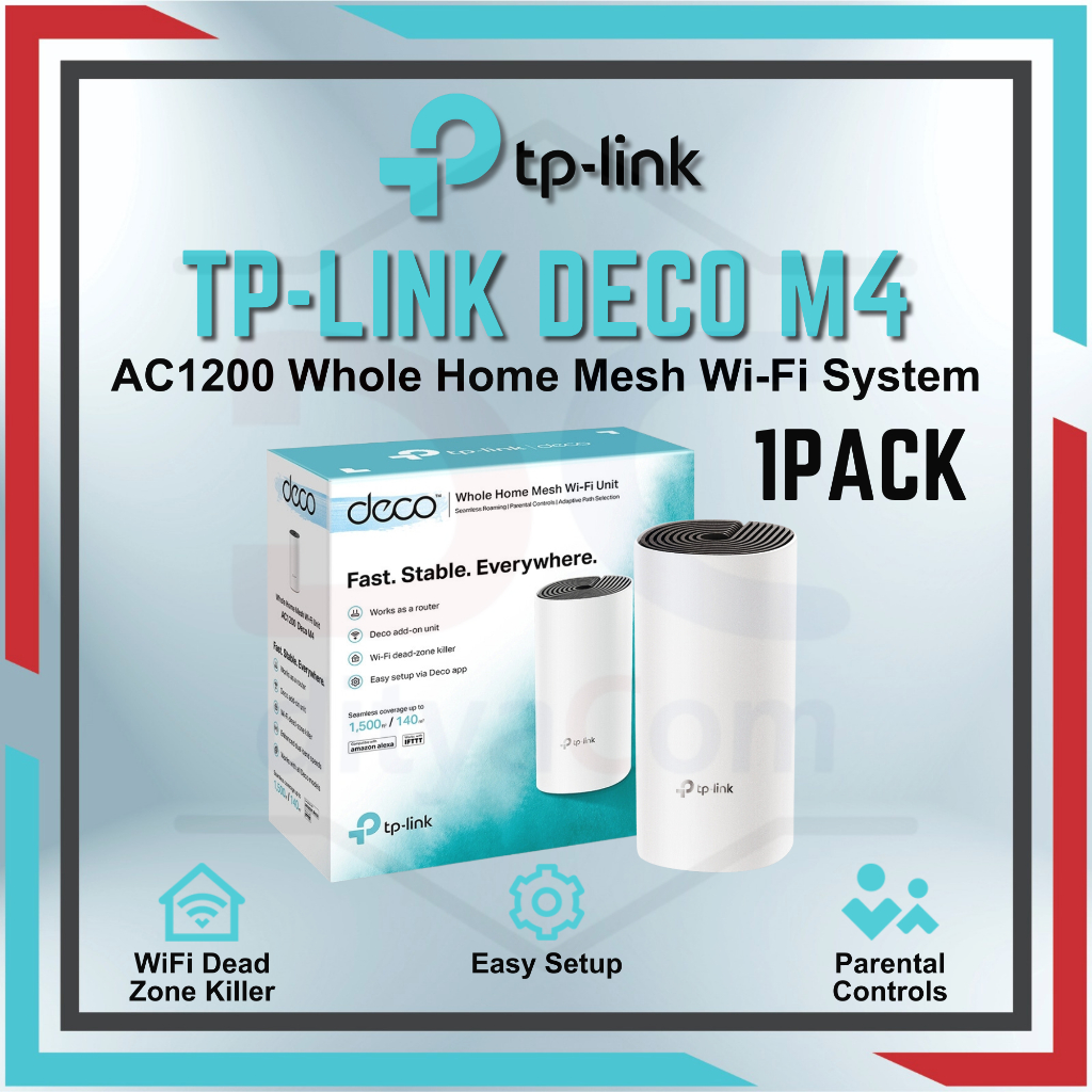 Tp-link DECO M4 AC1200 WHOLE HOME MESH WI-FI SYSTEM [1Pack] | Shopee ...