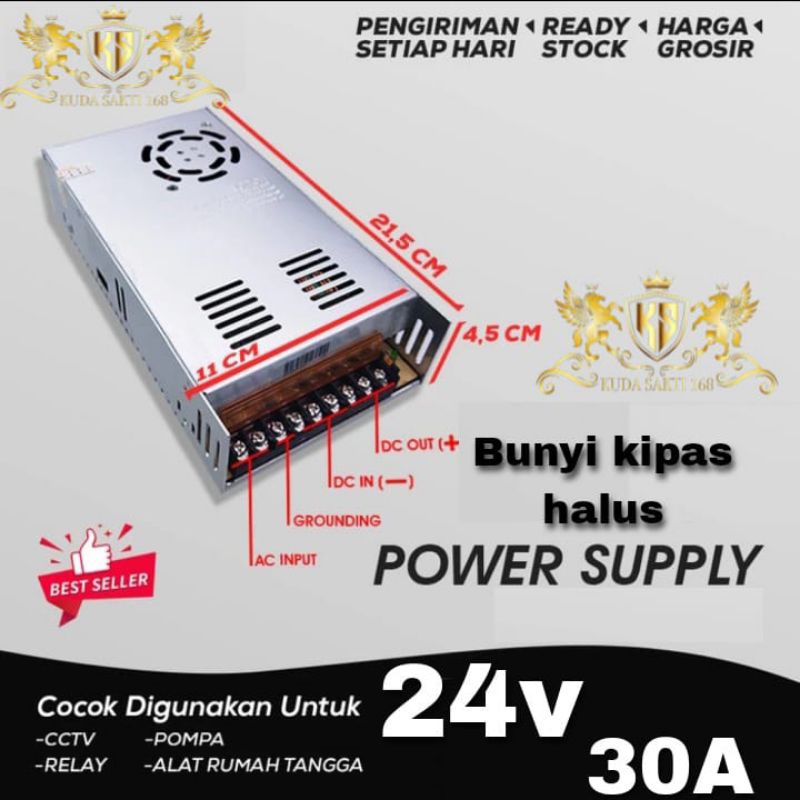 Switching Power Supply 24V 30A Power Input: 110VAC-220VACOutput Voltage ...