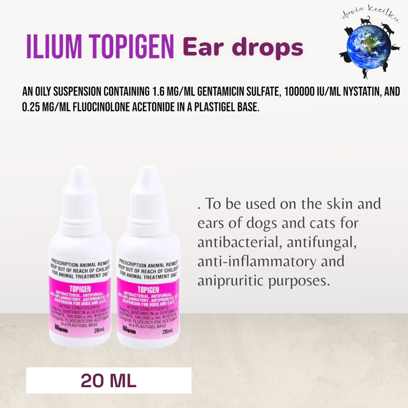 Ilium Topigen Ear Drops Illium Ear Drops Anti Fungus / Itching ...