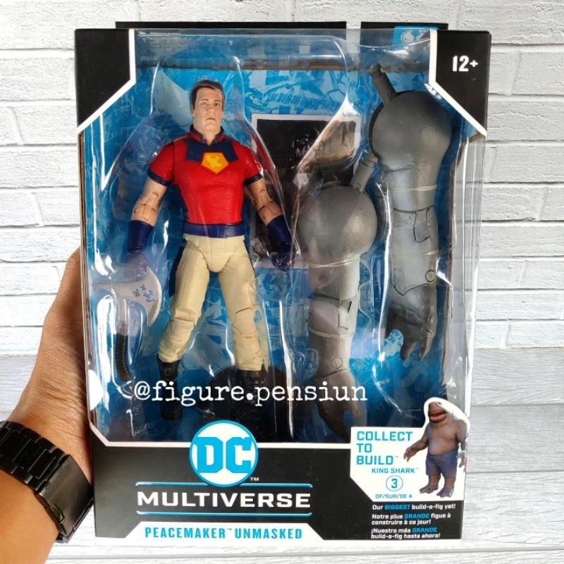 Dc DMULTIVERSE MCFARLANE PEACEMAKER UNMASKED KING SHARK SUICIDE SQUAD ...