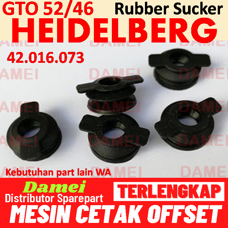 MESIN Gto Suction RUBBER Heidelberg GTO 52 RUBBER Sucker Spare part ...