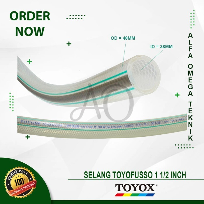 Toyox TOYOFUSSO HOSE 1 1/2 INCH FOOD GRADE Fiber Yarn HOSE FF-38 ...