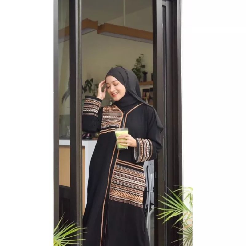 Gamis Abaya Dress Embroidery Nadia Trend Teenage Adult AbayaCollection ...