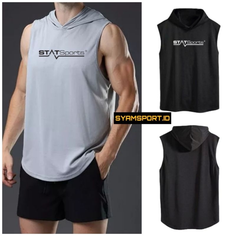 Statsport Hoodie Singlet Cufflinks/Men's Sports/Sports Gym Singlet ...