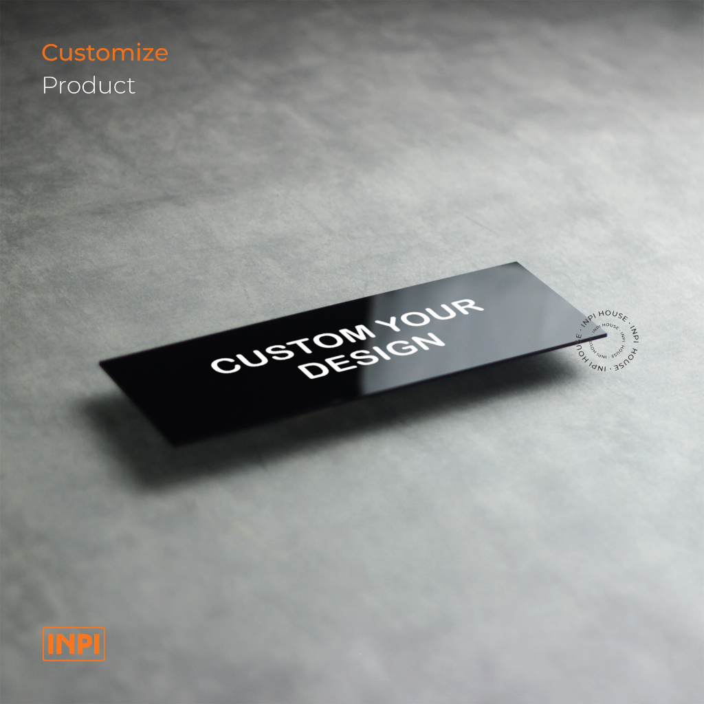 Custom sign - custom own design - acrylic 8 x 22 cm - custom sign board ...