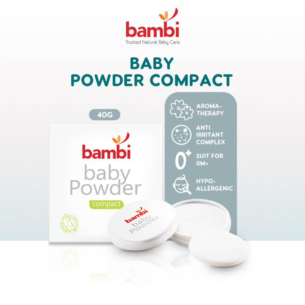 Bambi Baby Powder Compact 40g | Shopee Malaysia