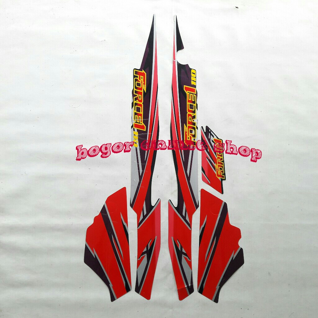 MERAH Motor force 1 1994 Red stripping list Sticker | Shopee Malaysia