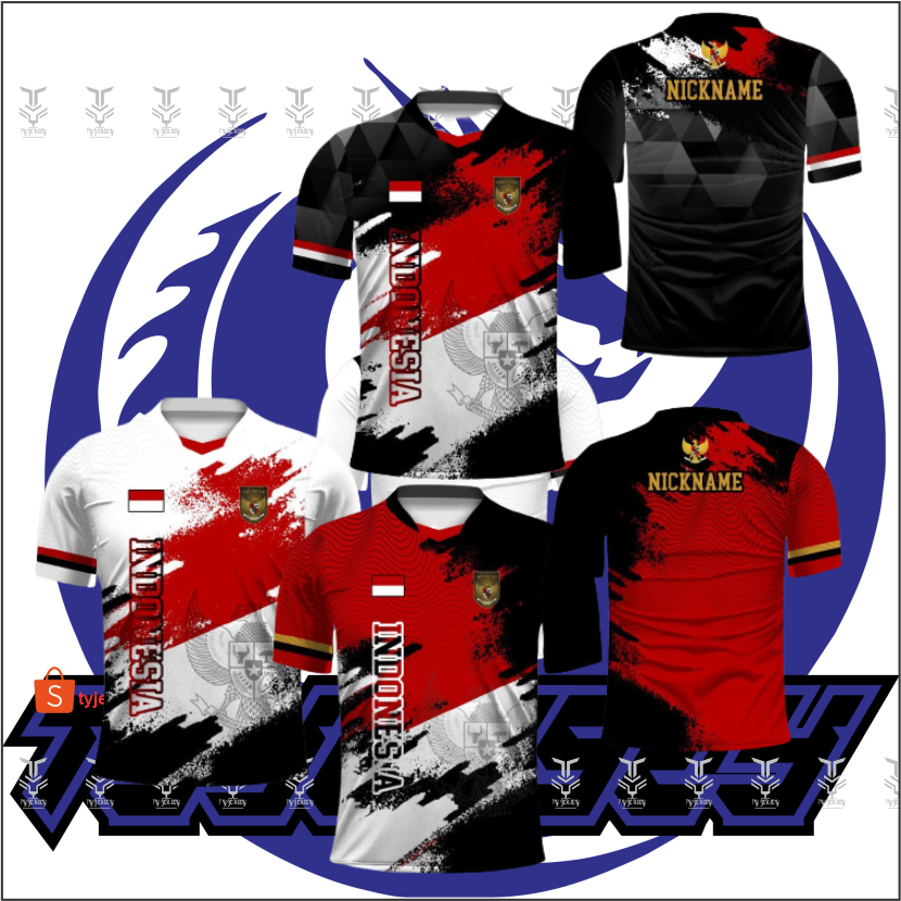 MERAH PUTIH Garuda U20 Red And White National Team JERSEY FULL PRINTING ...
