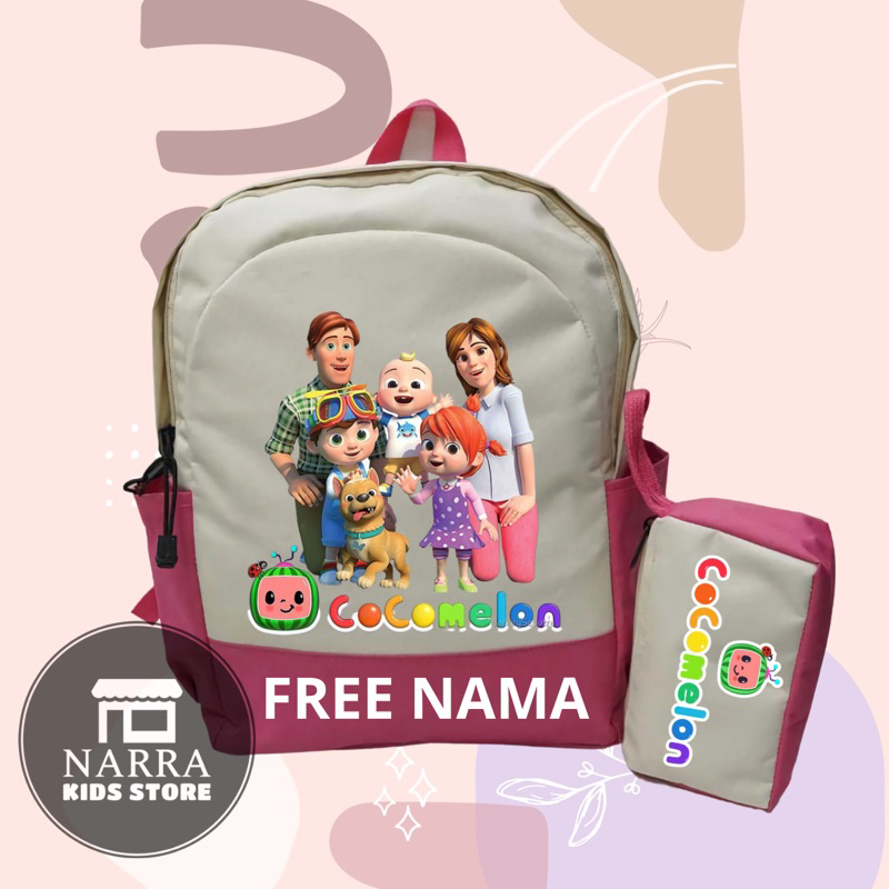 Custom School Backpack Backpack Backpack Cocomelon Unisex Picture {FREE ...