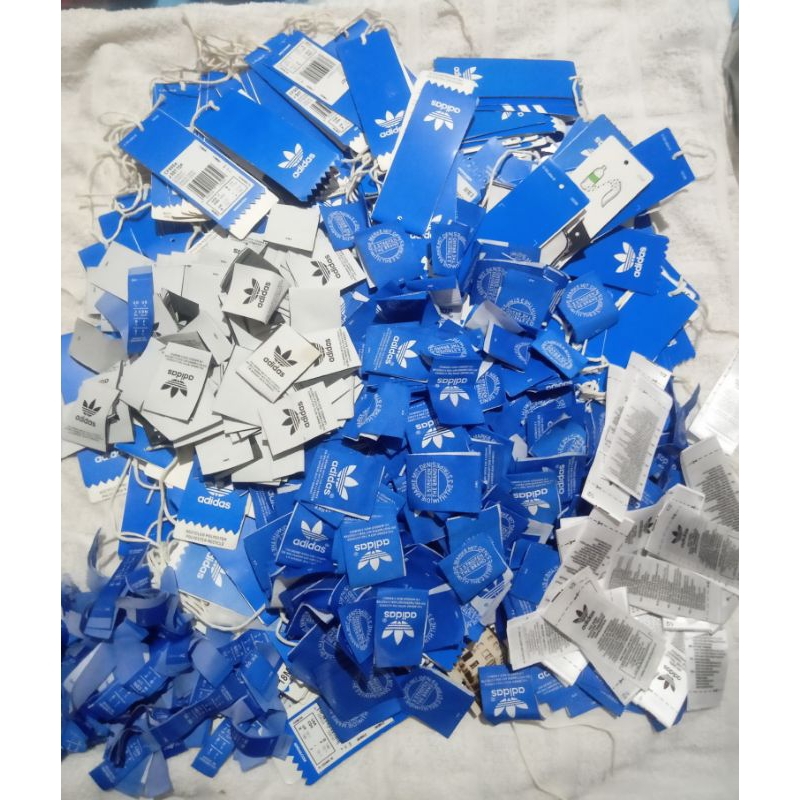 Original Adidas trefoil size tag and washing tag | Shopee Malaysia