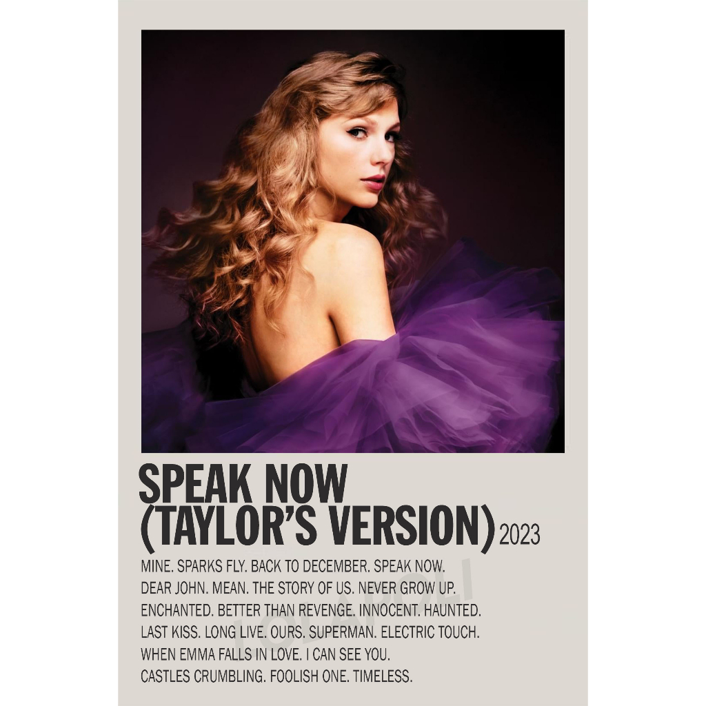Speak Now Album Cover Poster (Taylor's Version) - Taylor Swift | Shopee Malaysia