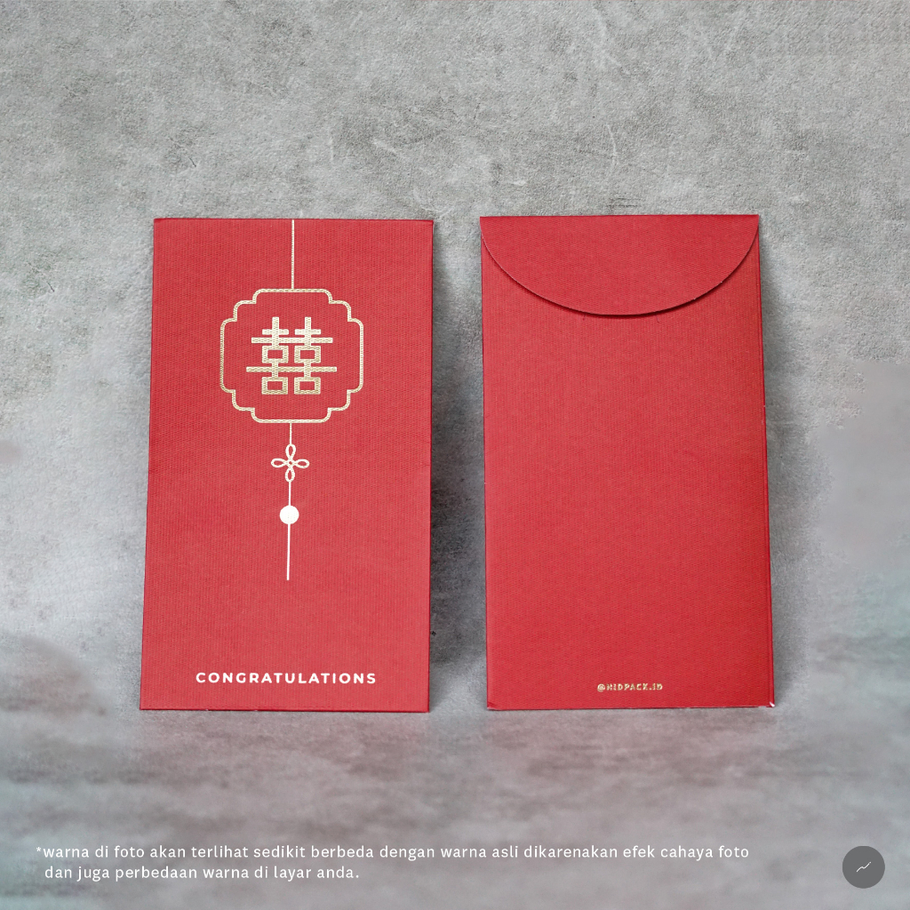 MERAH Angpao Shuang Xi Angpau Sangjit Red Envelope Red Wedding Envelope ...