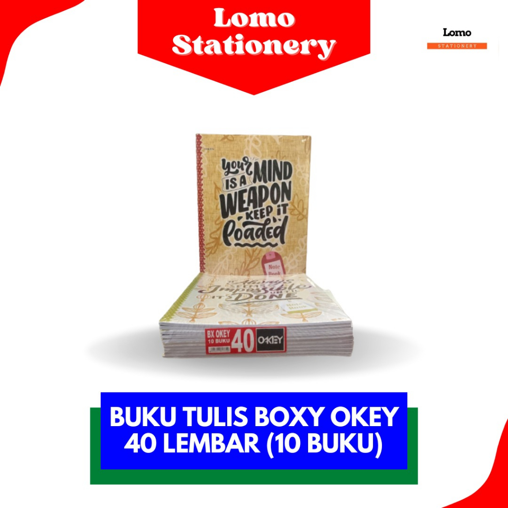 Boxy Okey Notebook 38 sheets (10 books) | Shopee Malaysia