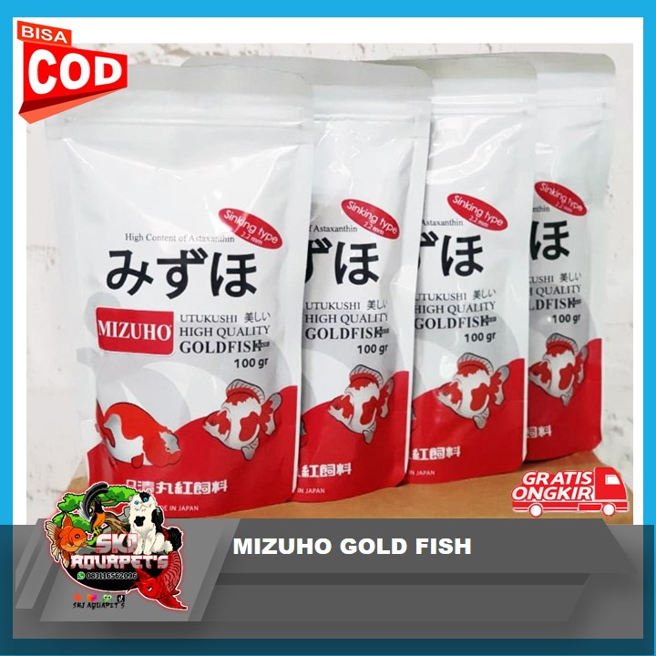 Mizuho Goldfish Gold Fish High Growth Chef Fish Food 100GR | Shopee ...