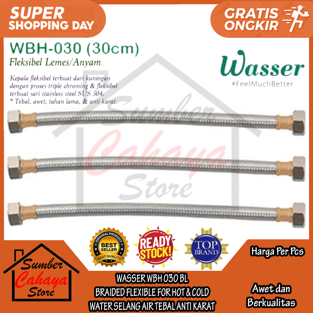 Wasser WBH 030 BL FLEXIBLE FOR HOT AND COLD HOT AND COLD Water Pipe ...
