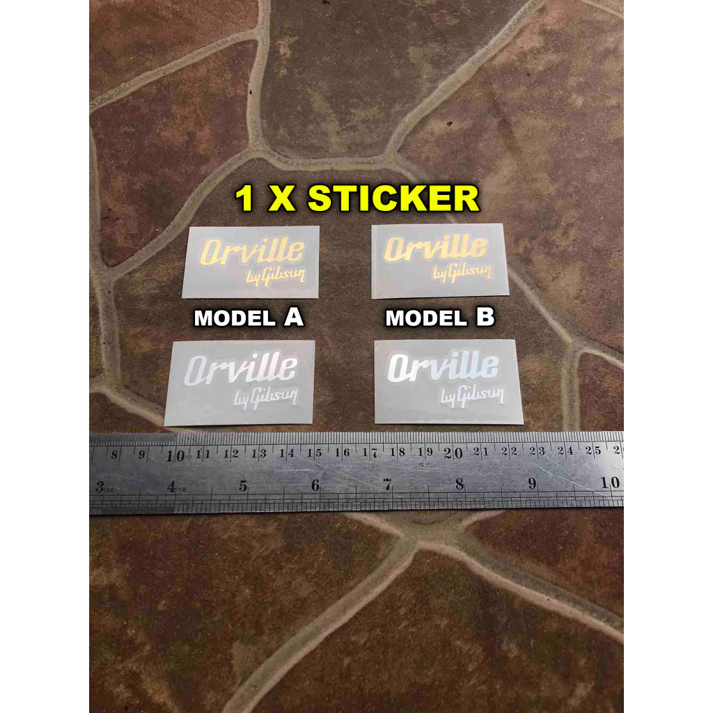 Orville By Gibson Sticker Logo Writing Headstock Guitar Head stock ...