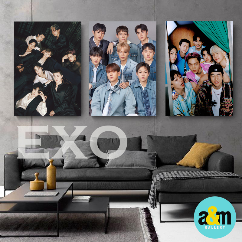 KAYU HIASAN DINDING Exo K-POP Wooden Poster I Room Decoration Wall Hanging EXO-L I K-POP Wooden ...