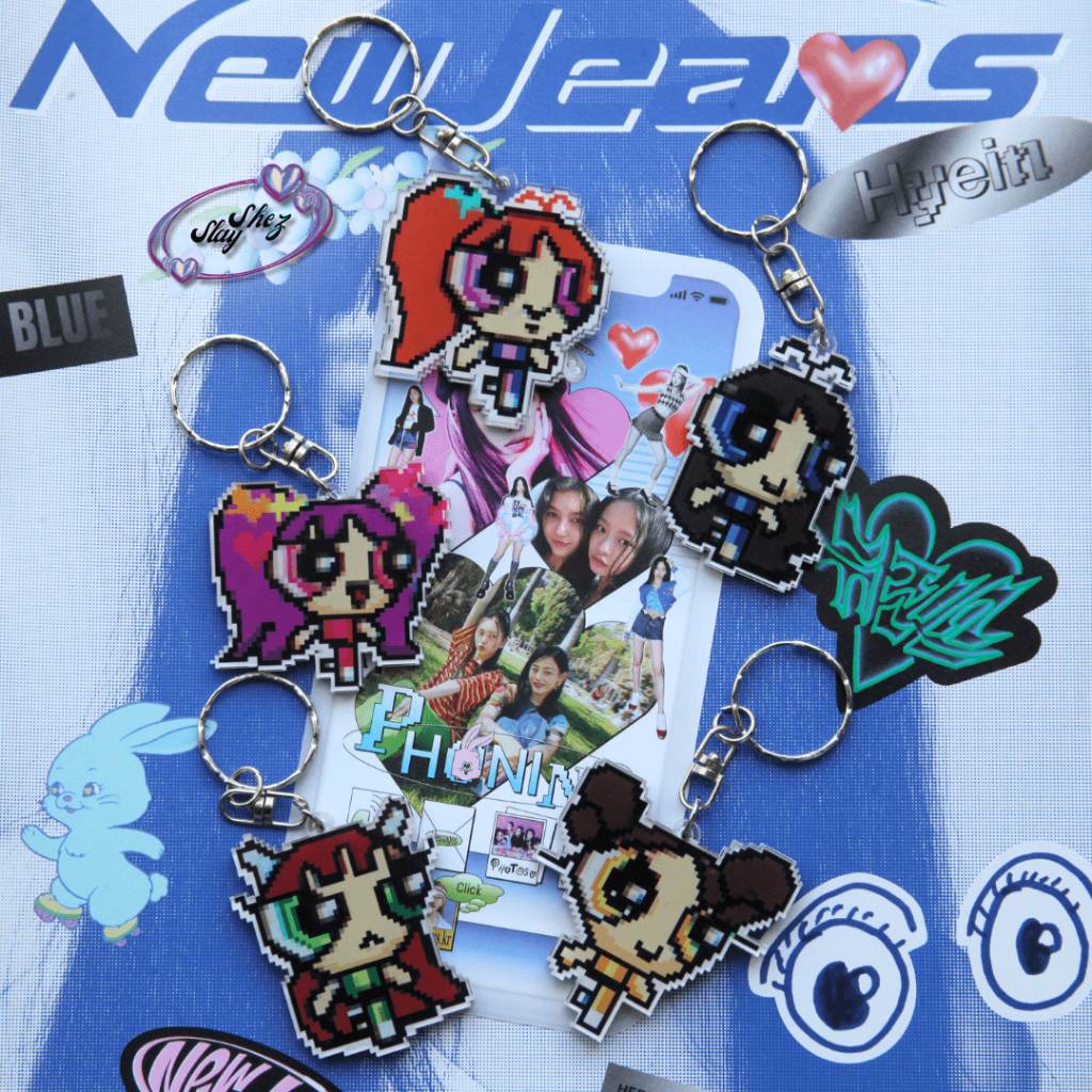 GANTUNGAN [READY] Newjeans PowerPuff Girls'Get Up' Inspired Keychain ...