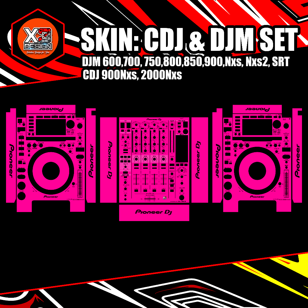 SKINZ PIONEER SET CDJ 900 2000NXS & DJM 600 UP TO 900 ALL VARIAN COLOR ...