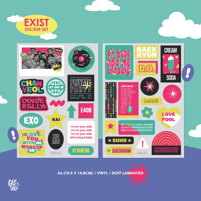 Exo EXIST STICKER SET | Shopee Malaysia