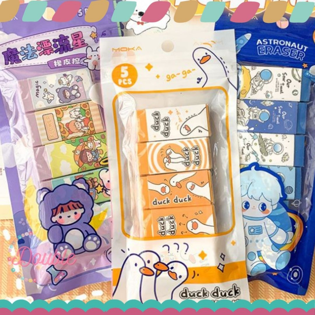 Cute Korean Aesthetic Eraser Eraser 1 Pack Contains 5 Pcs | Shopee Malaysia