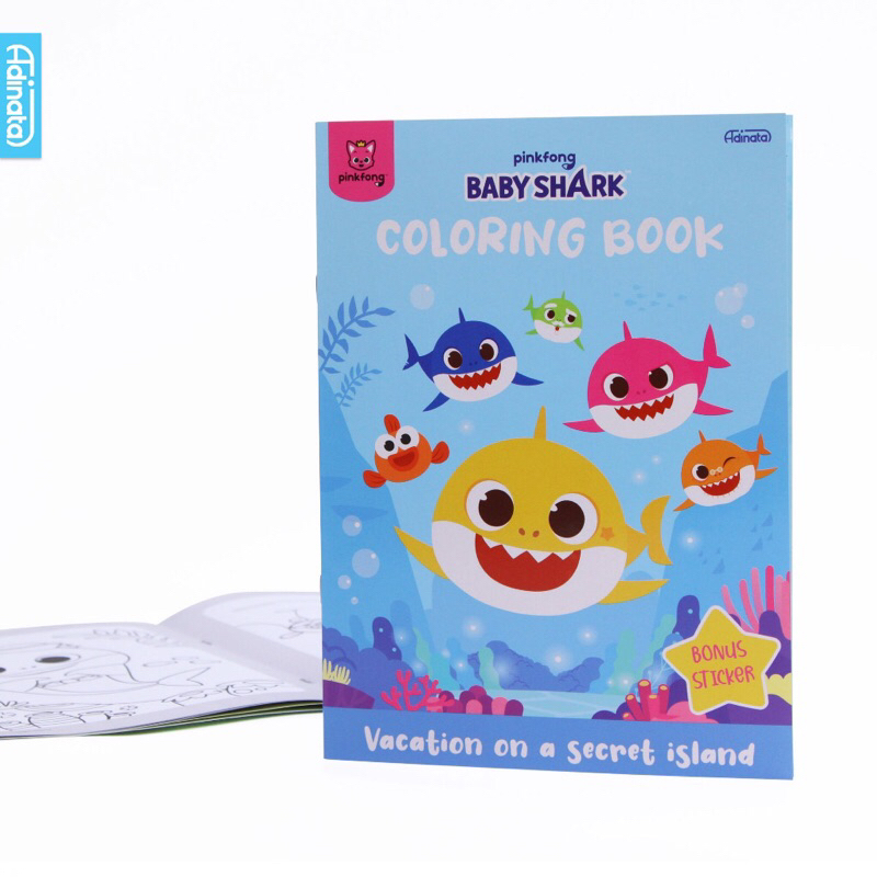 Pinkfong Baby Shark Toddler Coloring Book with Bonus Stickers Inside ...