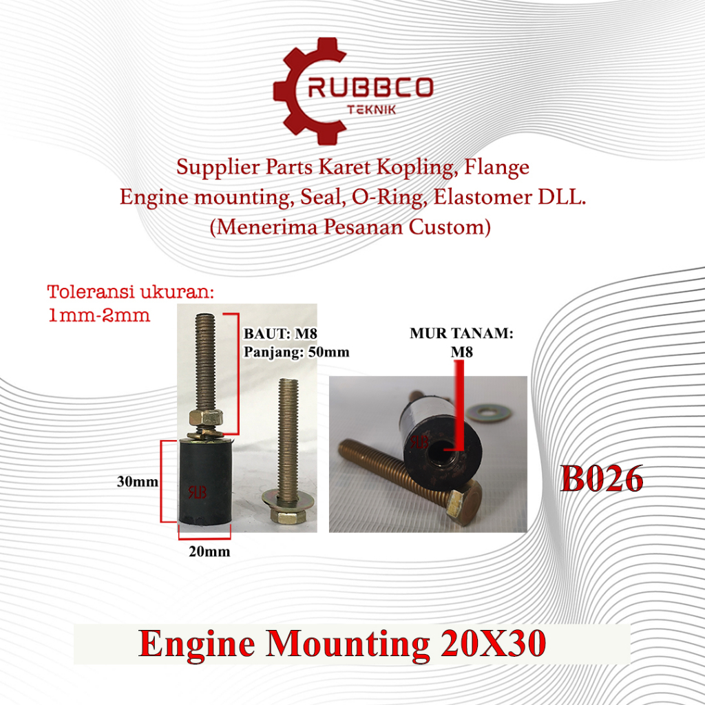 MESIN Engine Mounting/Rubber Engine Mount 20X30 B026 | Shopee Malaysia
