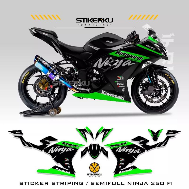 Kawasaki Ninja Fi Motorcycle Sticker/Striping Decal Body Trim Ninja 250 ...