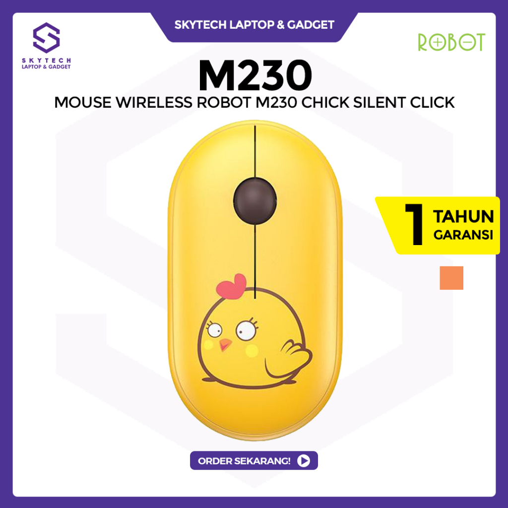 Mouse WIRELESS ROBOT M230 CHICK SILENT CLICK ORIGINAL Official Warranty ...