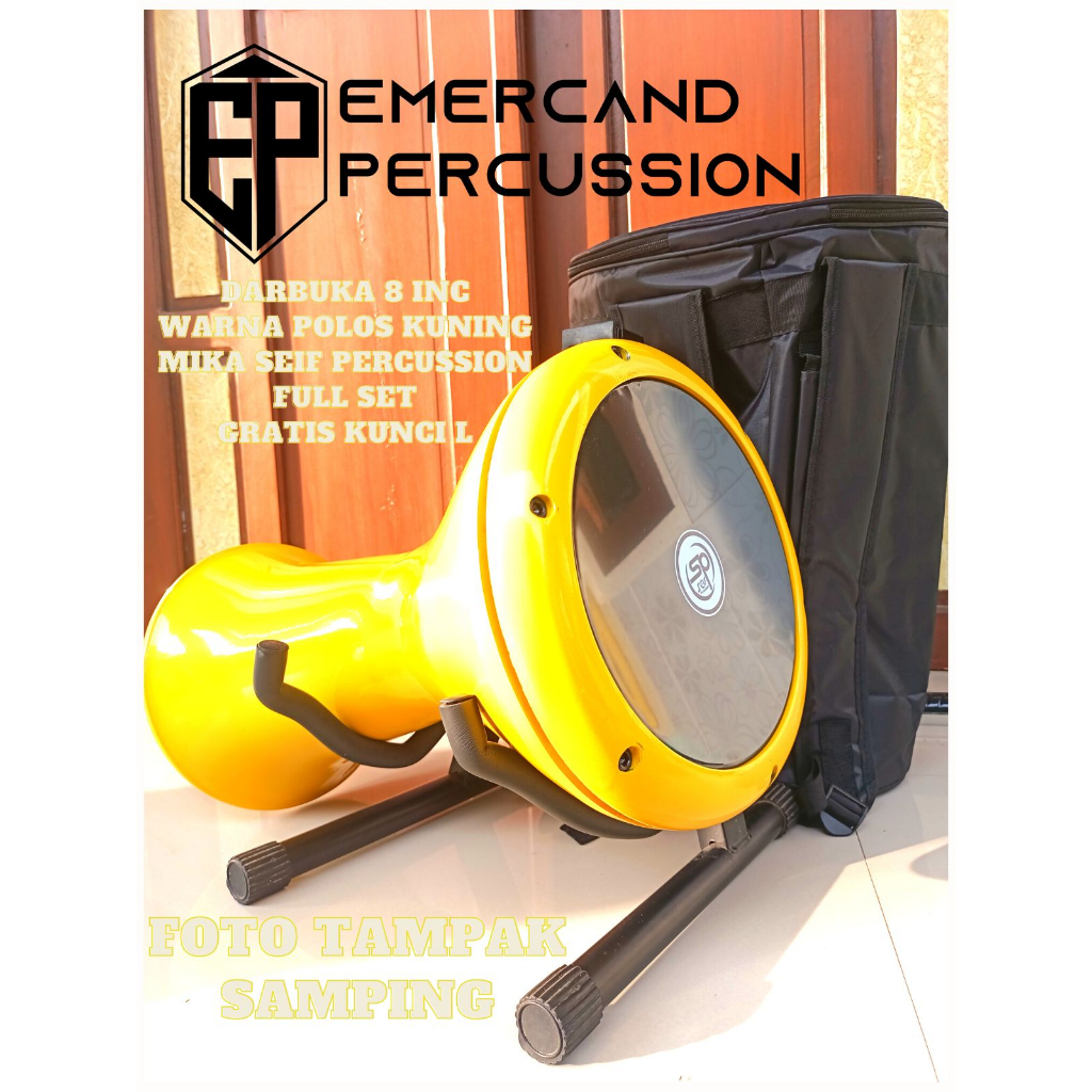 Darbuka 8 inch cast aluminum color full set | Shopee Malaysia