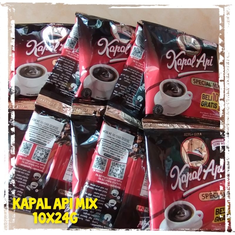 Kapal api special mix 10x24g / kapal api coffee/ kapal api mix coffee ...