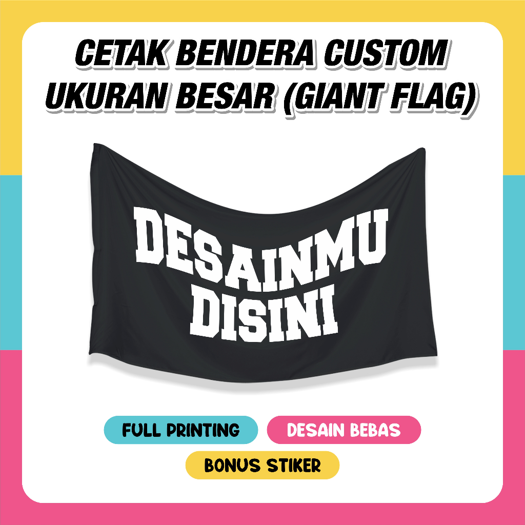 Print Large Size Custom Flags (Giant Flags) Full Printing | Shopee Malaysia