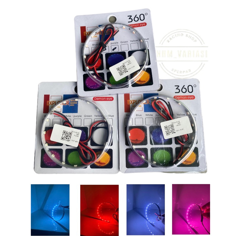 Devil eye Eyebrow Lights 24led Tighter demon eye 360 | Shopee Malaysia