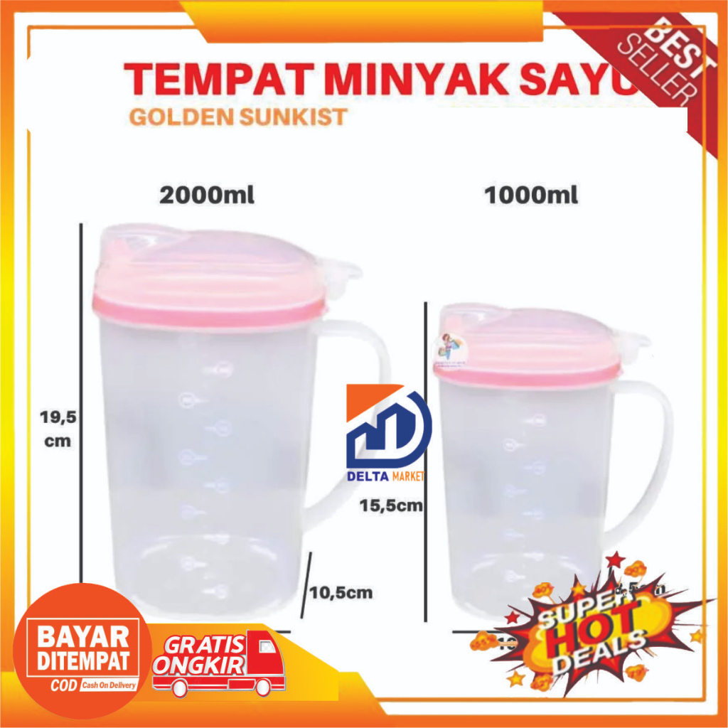 2-liter golden lemon Oil Container 2-liter Oil Bottle | Shopee Malaysia