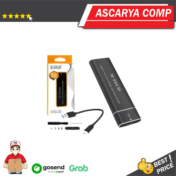 Mtech CASE SSD Enclosure CASE SSD M2 NVME M-TECH USB 3.1 to M.2 NVME ...
