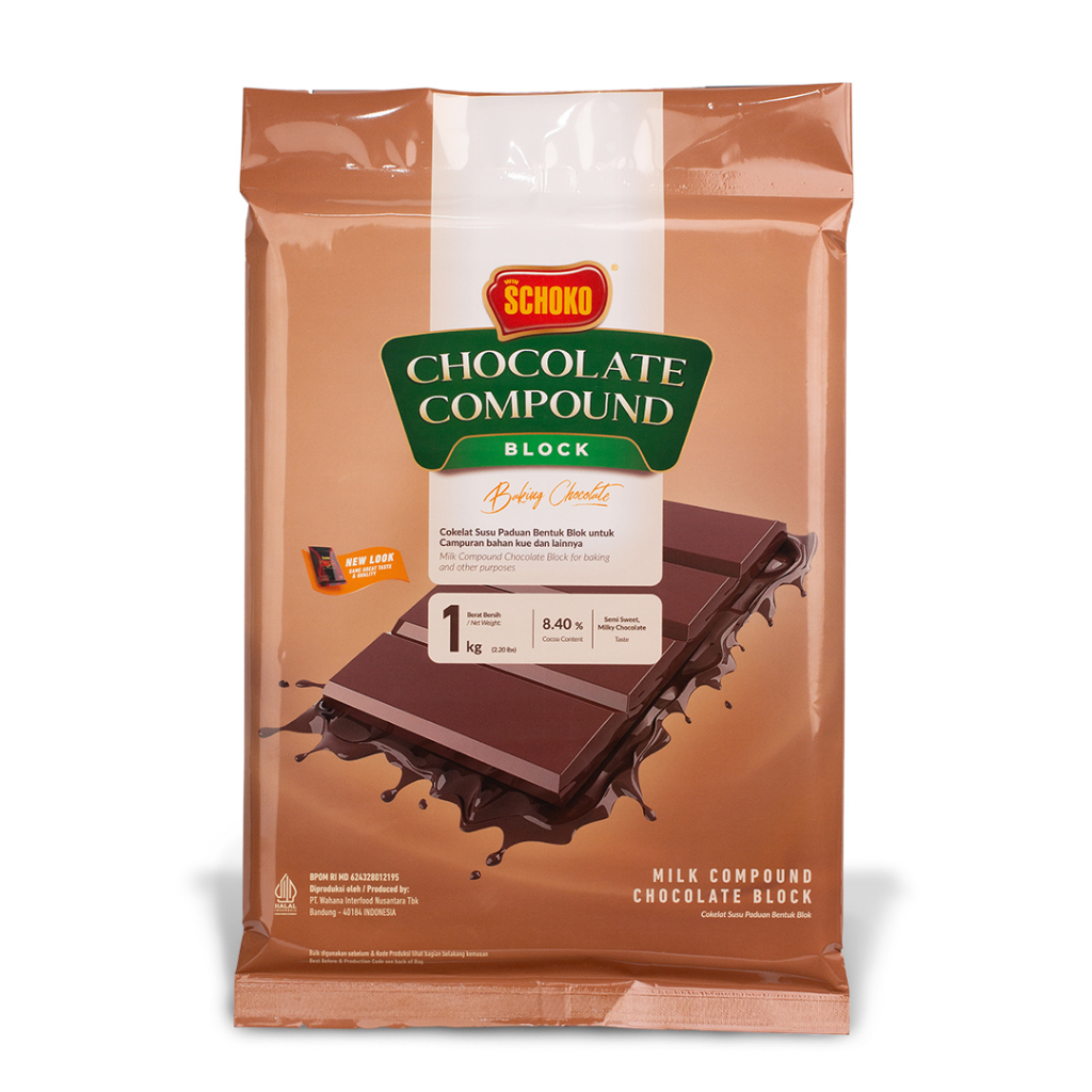 Schoko Milk Compound Chocolate Block - 1 Kg / Chocolate Bar | Shopee ...