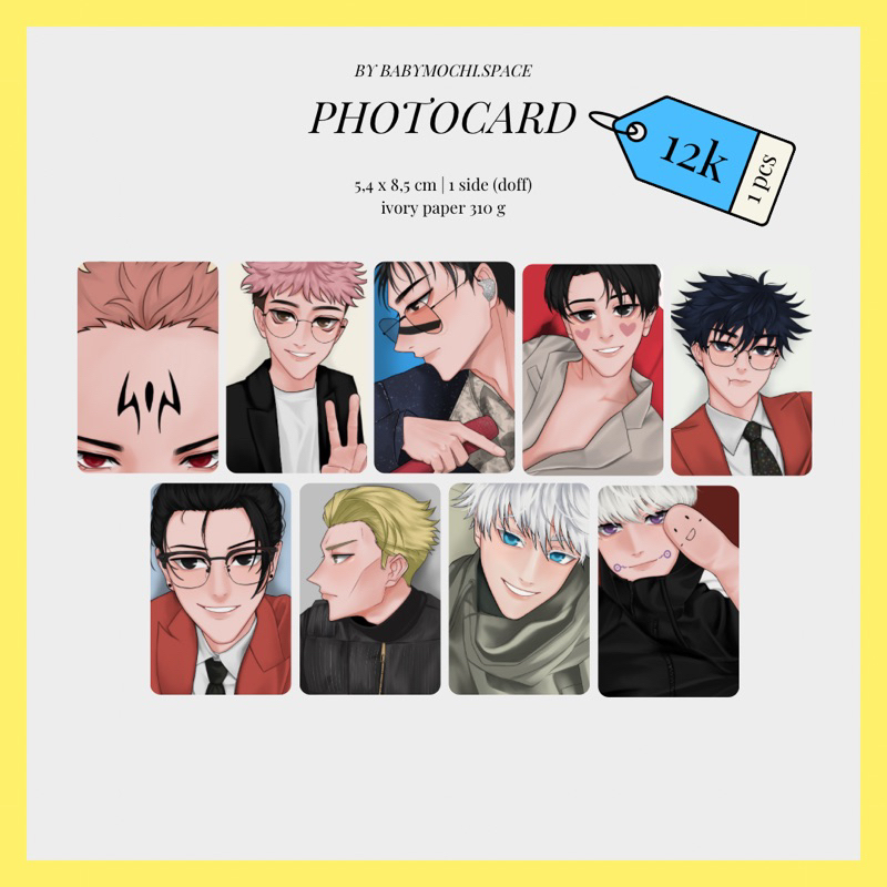 Photocard jujutsu kaisen jjk itadori yuuji sukuna choso okkotsu yuta ...