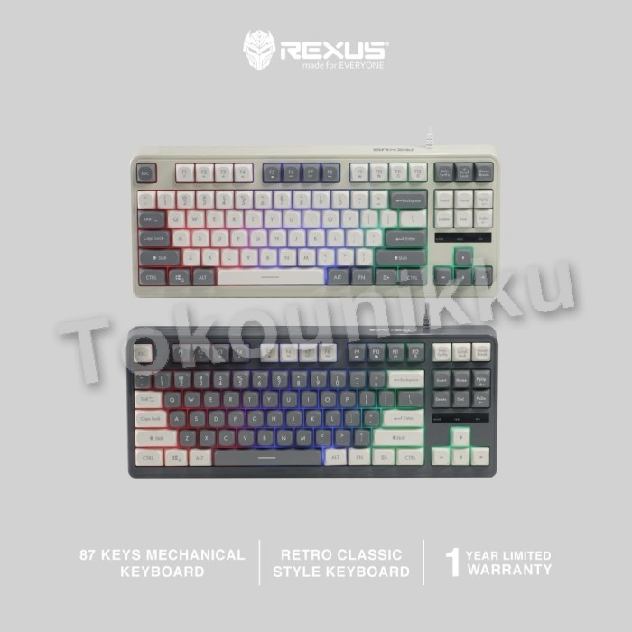 Rexus Gaming Battlefire K87M Retro Classic RGB Led Keyboard | Shopee ...