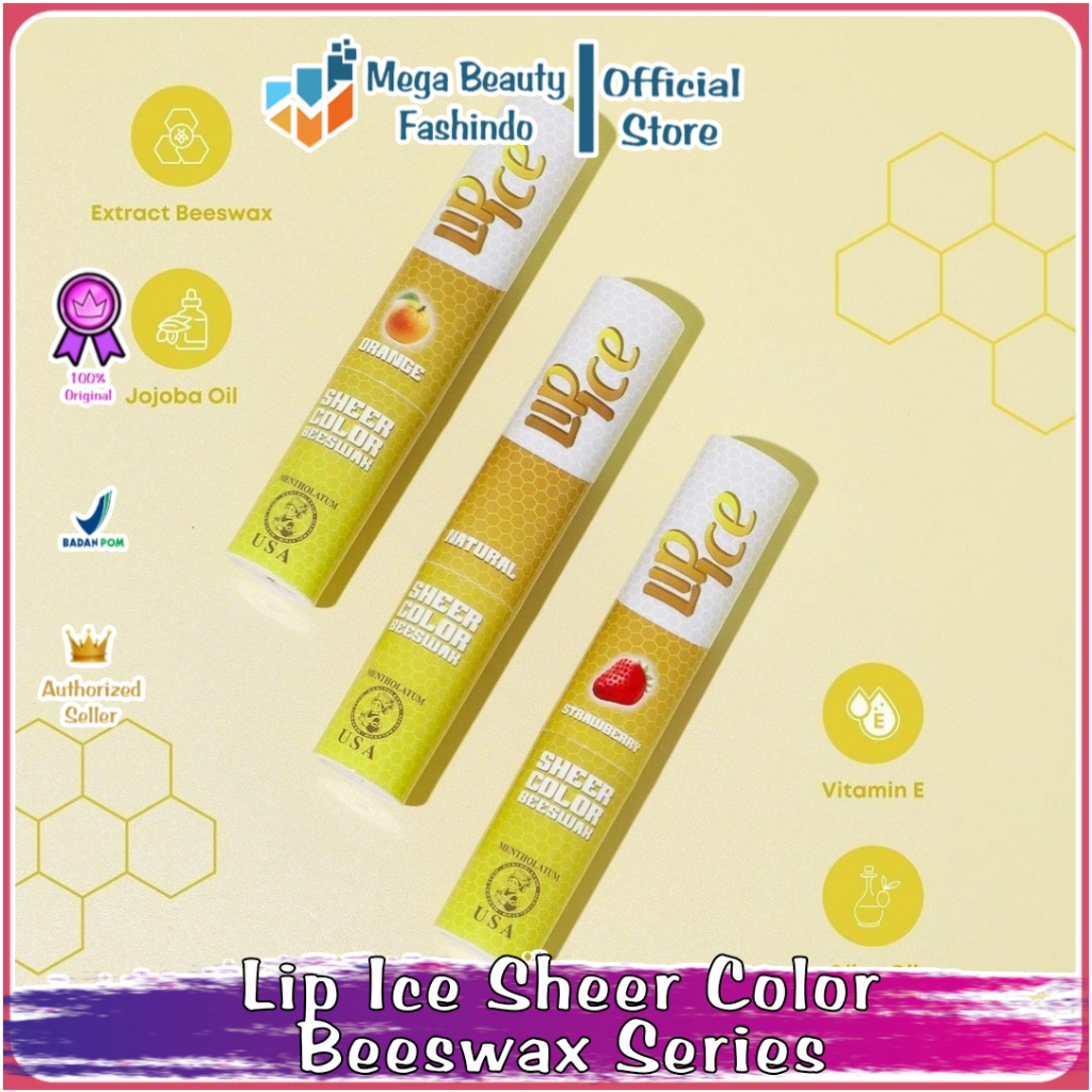Lip Ice Sheer Sheer Color Bee Wax Series | Strawberry | Orange ...
