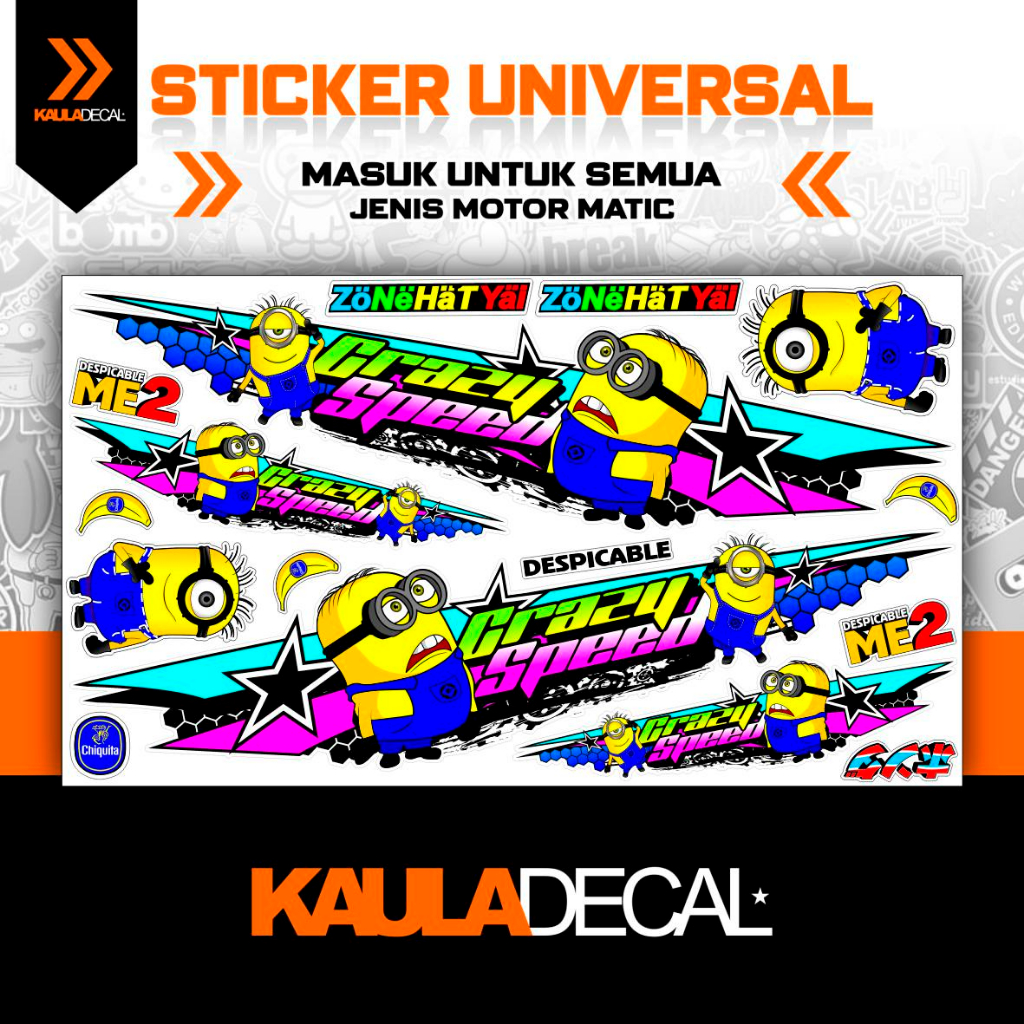 Motorcycle STRIPING STICKER ALL MATIC MOTIF 319 / UNIVERSAL MATIC ...
