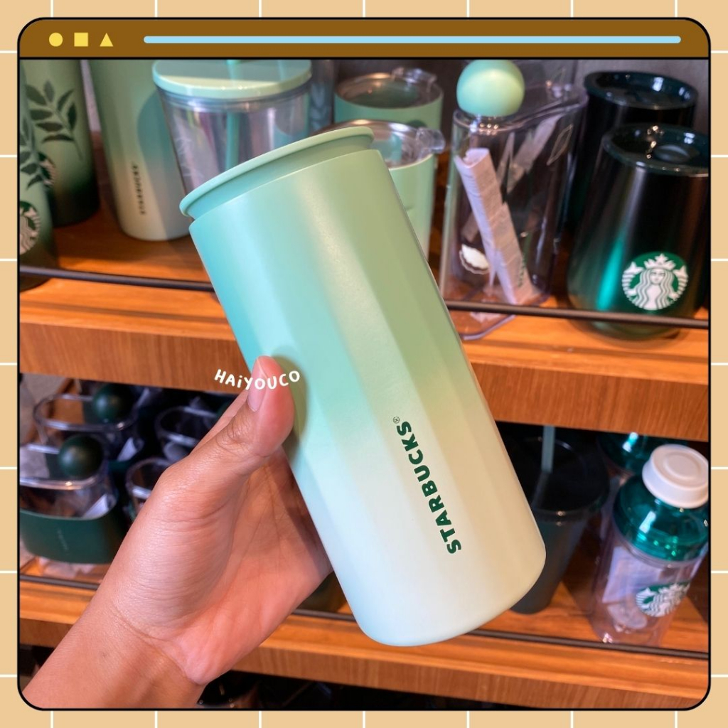 Starbucks Core New Greens Gradient Tumbler 16oz Size Grande 473ml ...
