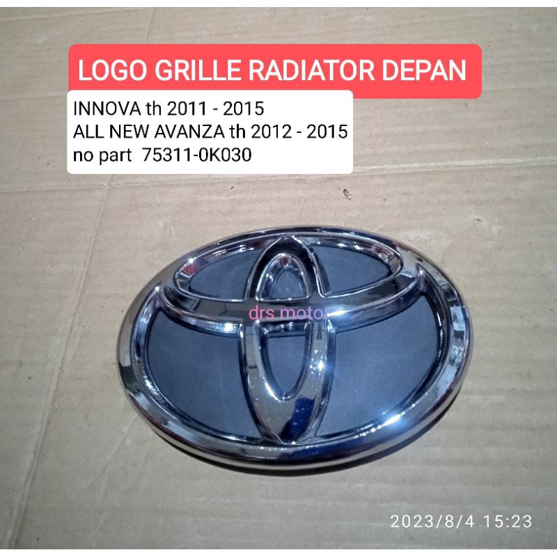 Toyota INNOVA th 2011 Front grille Logo And all new AVANZA th 2012 ...
