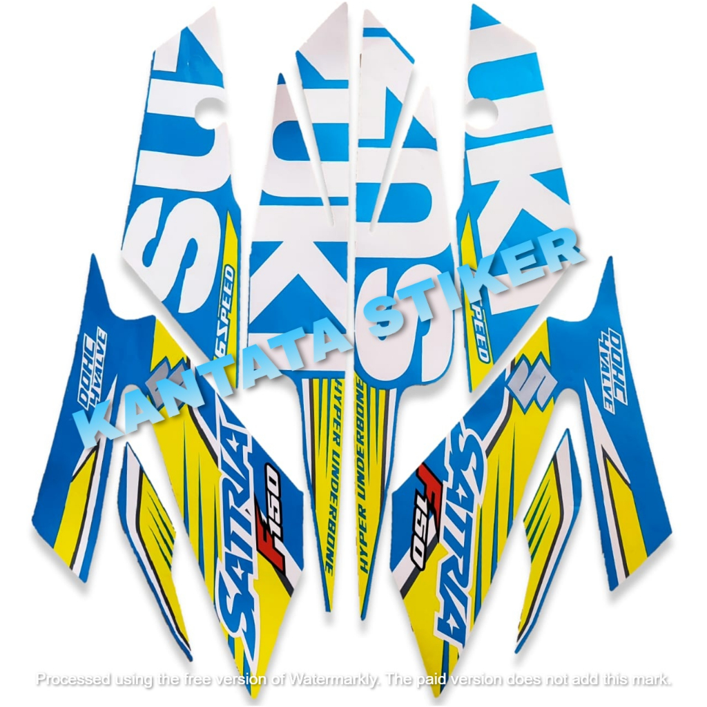 Suzuki SATRIA F150 2017 SE MOTORCYCLE BODY LIS LES STRIPING STICKERS ...