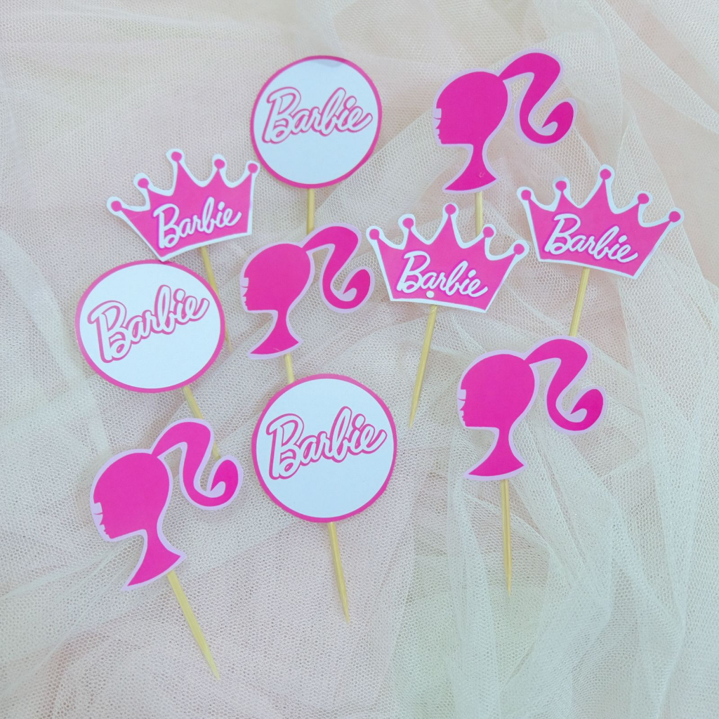 Jt - Barbie Princess Crown Birthday Cupcake Topper / Birthday Cake ...