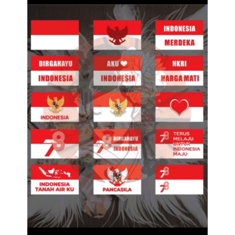 Indonesian Flag Stickers/Cheek Stickers 25-50 | Shopee Malaysia