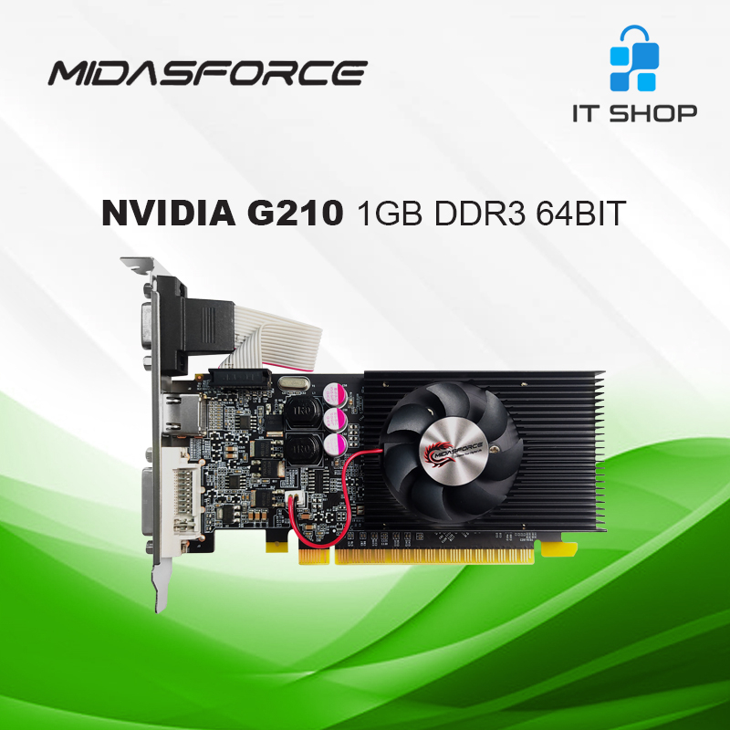 Midasforce VGA NVIDIA GT210 1GB DDR3 64BIT BOX - Midas Force | Shopee ...