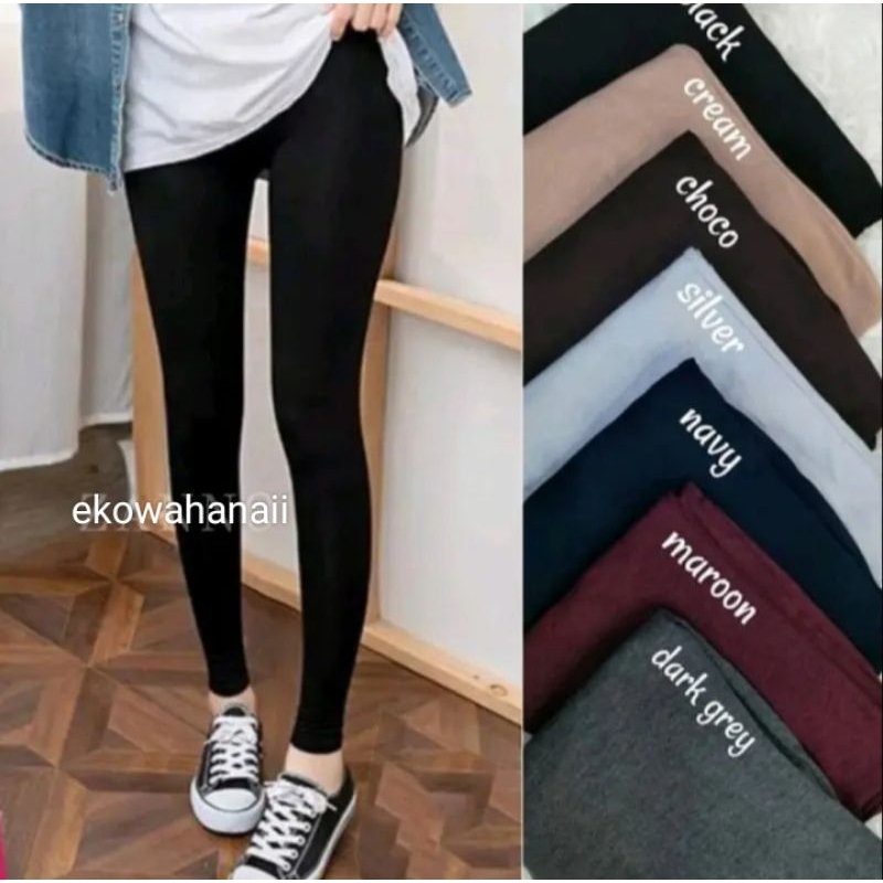 Adult leggings made of premium Spandex, standard sizes 45kg-55kg and jumbo 55kg-75kg | Shopee ...