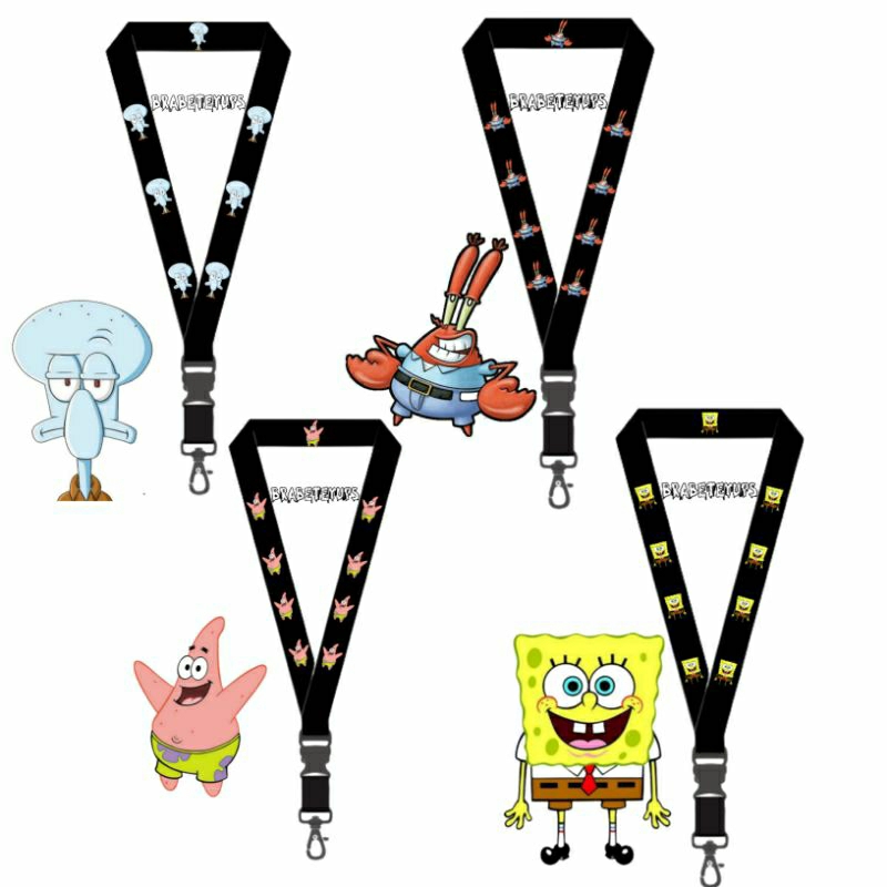 LOKAL GANTUNGAN Spongebob Lanyard - METRIC - SQUIDWARD - TUAN KRABS ...