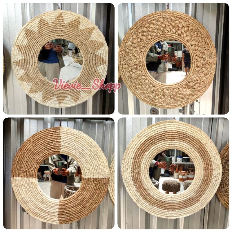 Aesthetic Mirror/Woven Round Mirror/Aesthetic Round Mirror 60cm ...